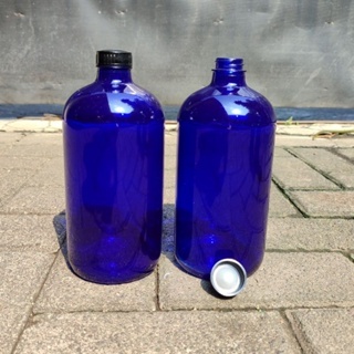 Jual Botol Kaca Biru Blue Solar Water Hooponopono Blue Bottle New ...