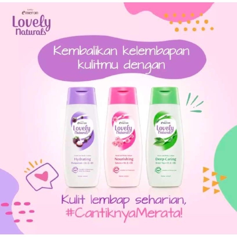Jual Emeron Lovely Naturals Hand & Body Lotion 100ml - Handbody Kemasan ...