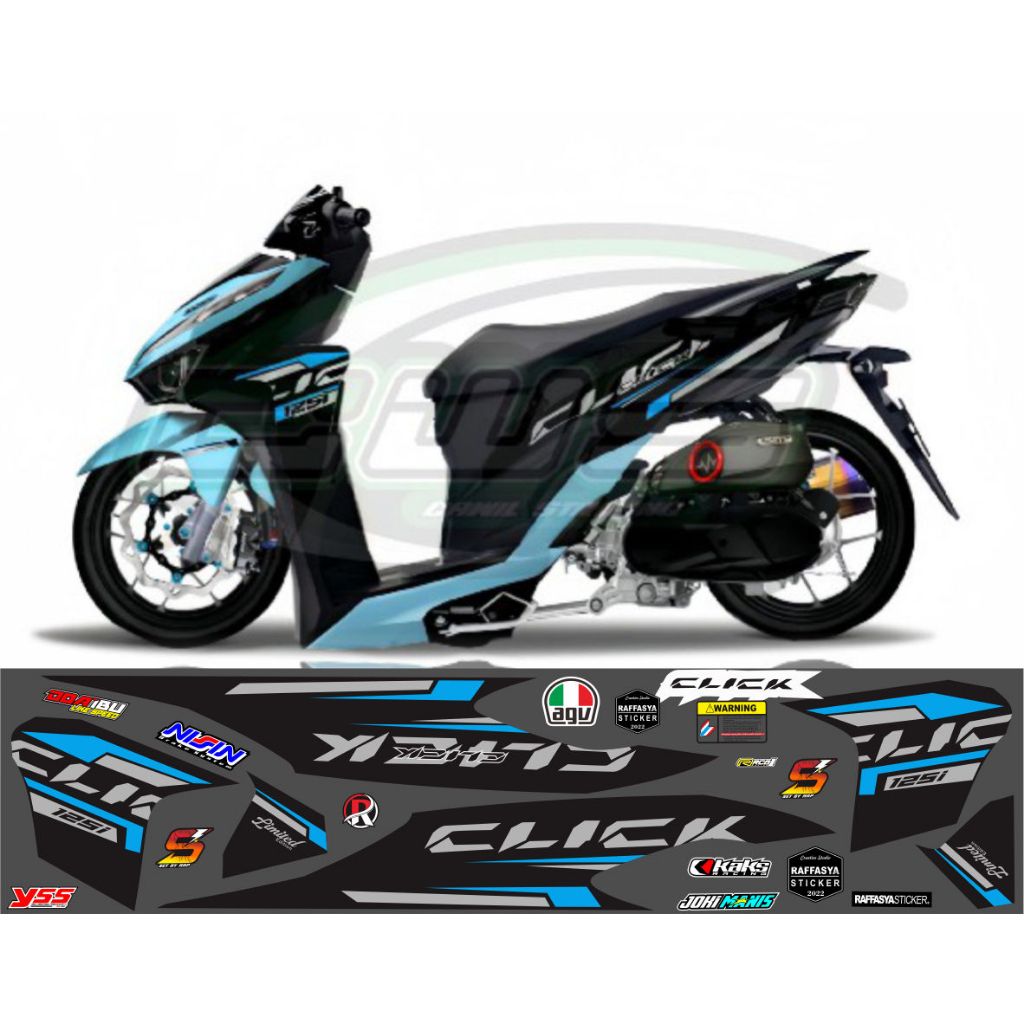 Jual striping variasi new vario125 thn 2018 nama click terbaru simple ...