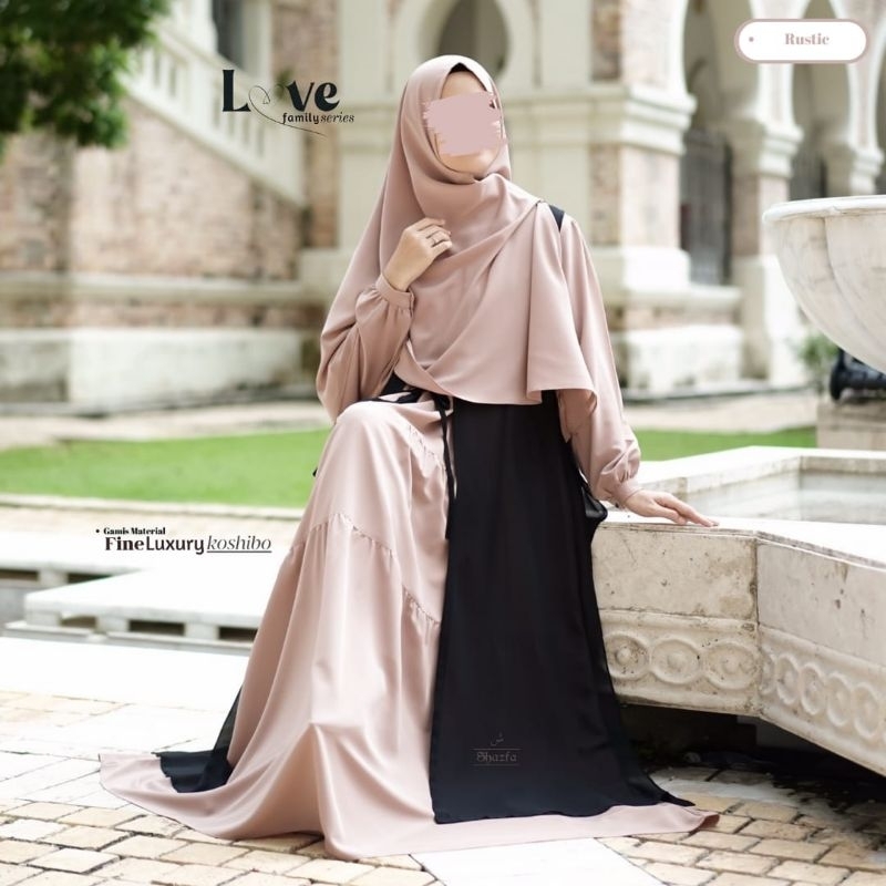 Jual GAMIS LOVE SET BY SHAZFA / GAMIS SET KHIMAR NON PAD SYARI TERLARIS ...