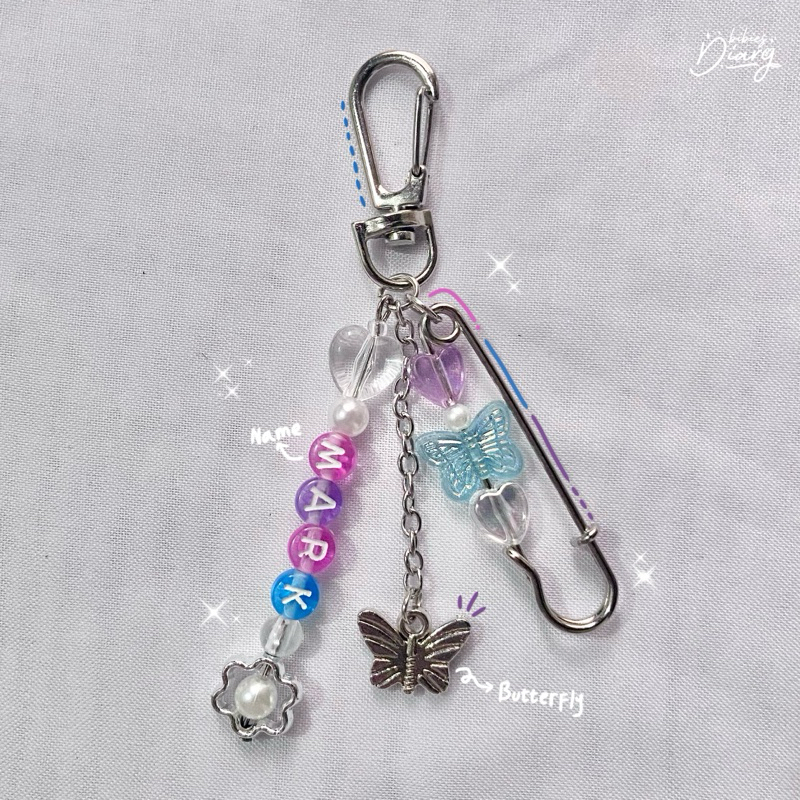 Jual Costum KPOP Keychain / KPOP Keychain / Keychain Beads / Gantungan ...