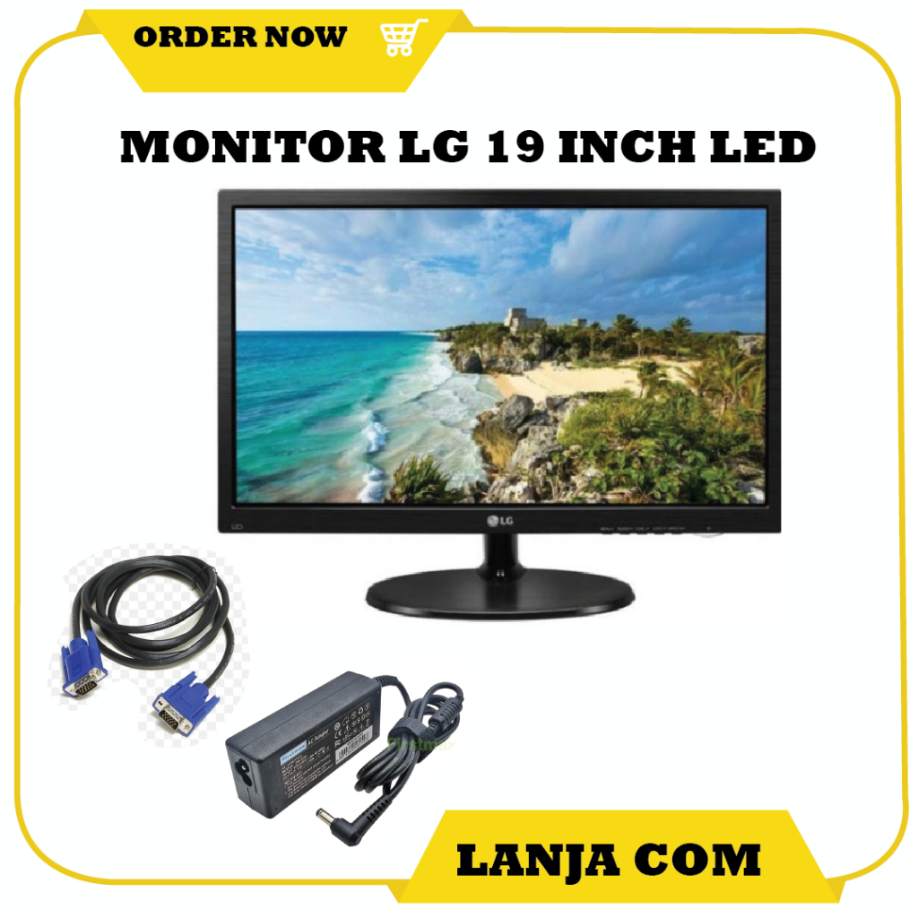 Jual MONITOR LG E1942CA LED 19 INCH LENGKAP KABEL | Shopee Indonesia