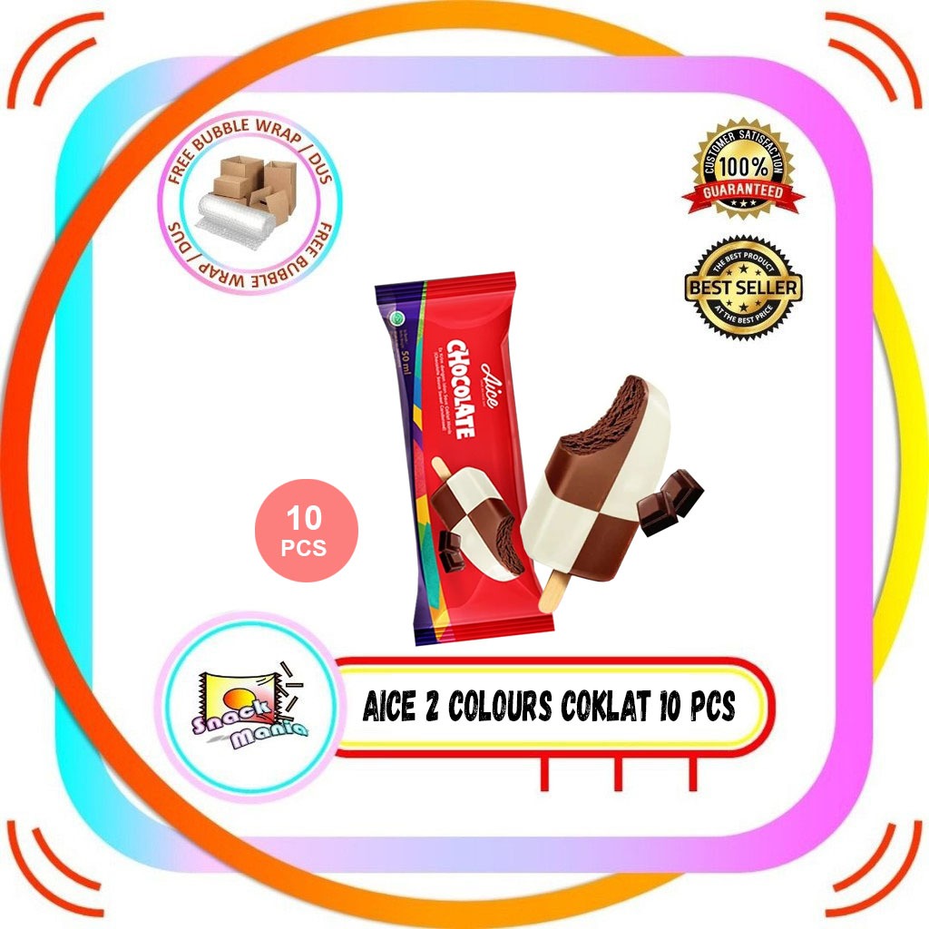 Jual AICE Ice Cream 2 Colours Chocolate Stick ~ 50 ml x 10 pcs Es Krim ...