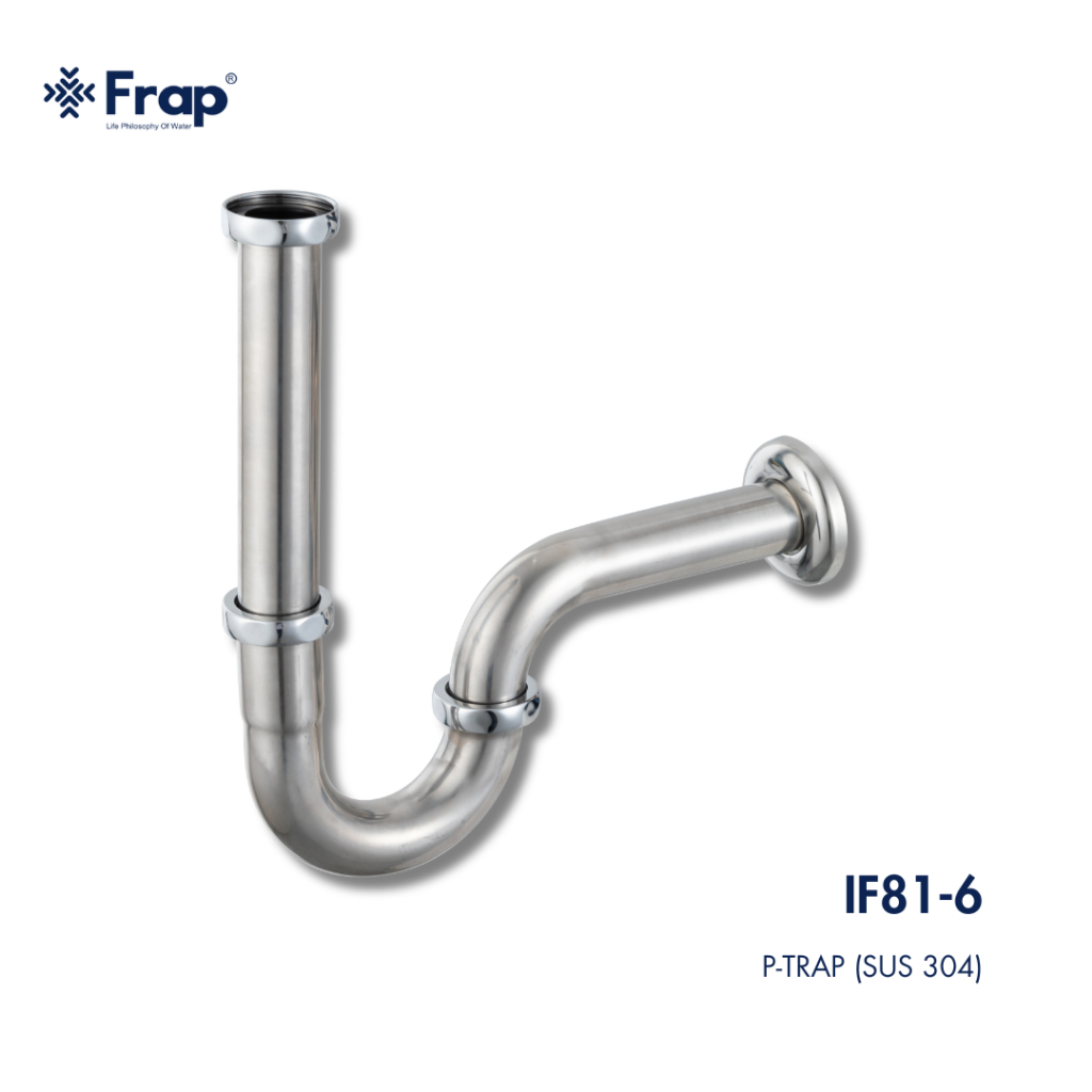 Jual FRAP IF81-6 Sifon P-Trap Pembuangan Leher Angsa Siphon Washtafel Stainless | Shopee Indonesia
