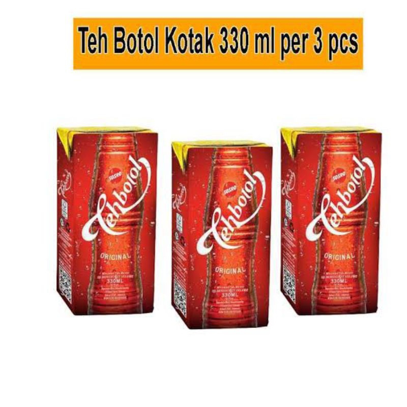 Jual Teh Botol Sosro Kotak 3 x 330ml Kemasan Besar Minuman Teh Melati Rasa Original | Shopee ...