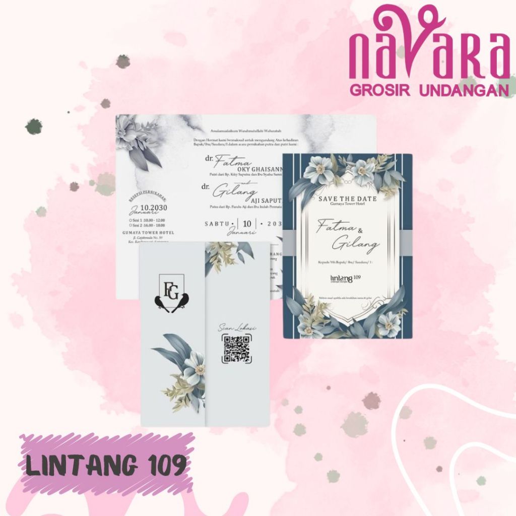 Jual Blangko undangan atau kertas undangan pernikahan merek LINTANG 109 ...