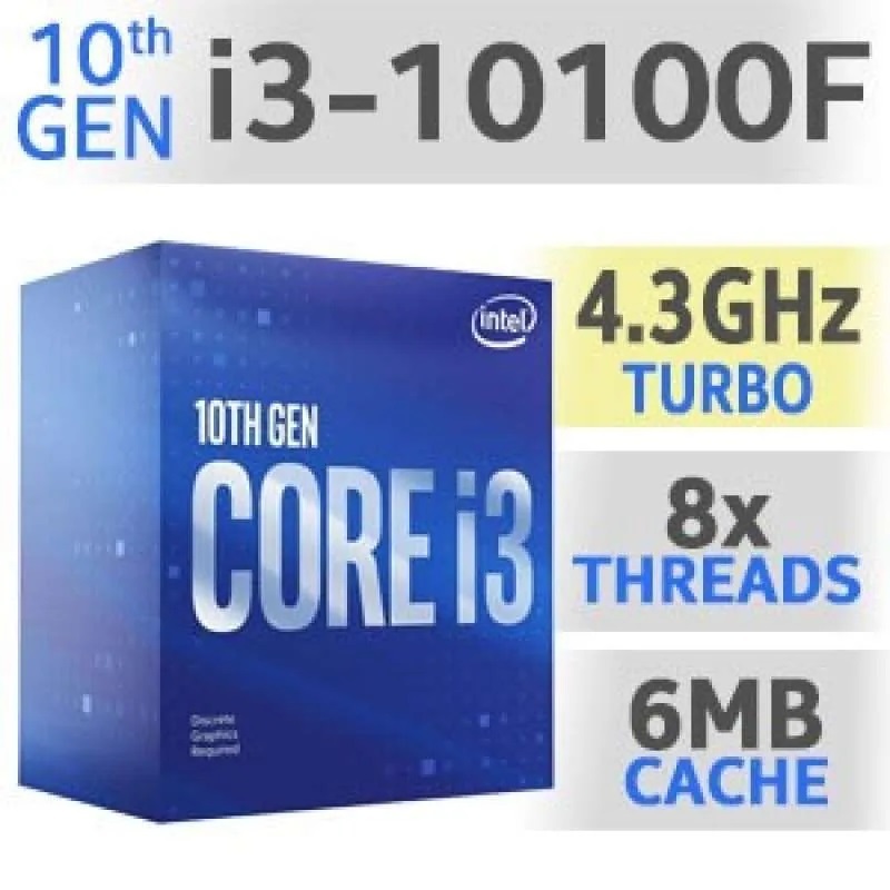 Jual Processor Intel Core i3-10100F LGA 1200 Gen 10 th BOX RESMI | Shopee Indonesia