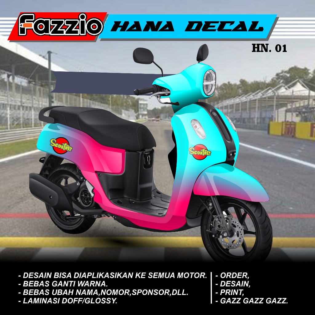 Jual Decal Sticker Yamaha Fazio Fullbody Stiker Dekal Motor KODE 01 ...