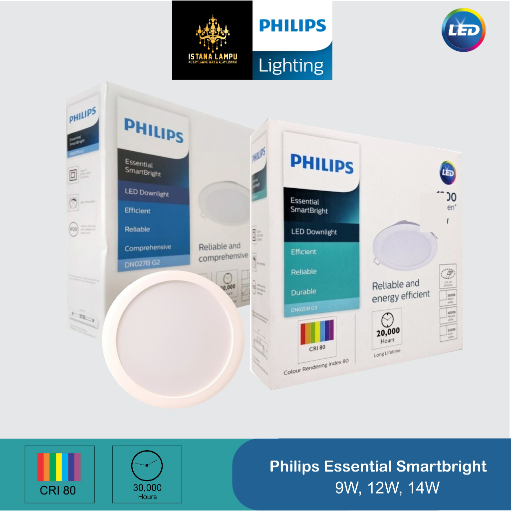 Jual Lampu Philips Essential Smart Bright Downlight LED DN027B DN020B ...