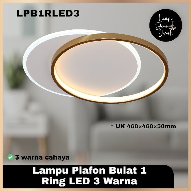 Jual LED BULAT 1 RING 3 WARNA PLAFON LPB1RLED3 Lampu Hias Minilais ...