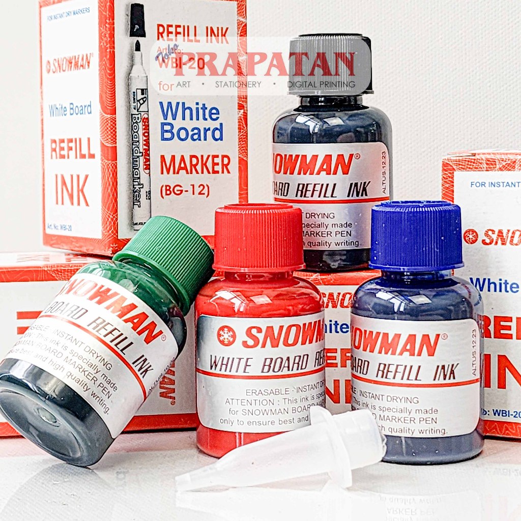 Jual Snowman White Board Marker Refill Ink WBI-20 | Tinta Refill ...