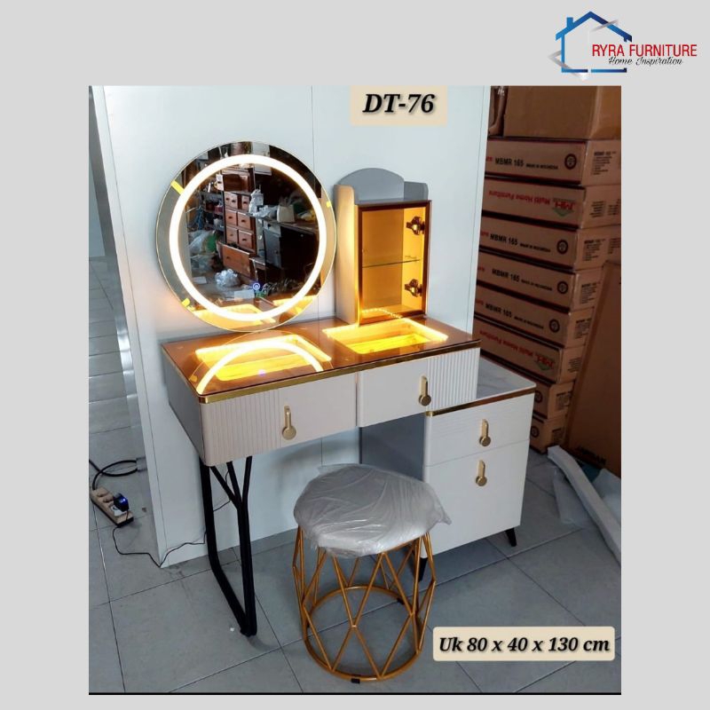 Jual MEJA RIAS DENGAN LAMPU LED KAKI BESI / MEJA RIAS MODERN ELEGAN ...