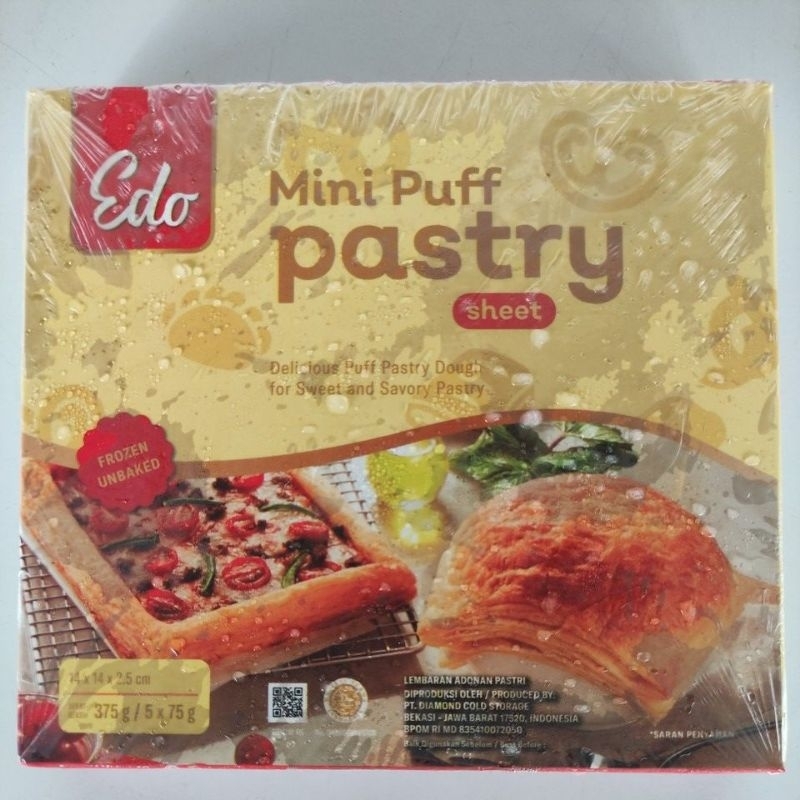 Jual EDO Mini Puff Pastry Sheet Lembaran Pastry 375 gram | Shopee Indonesia
