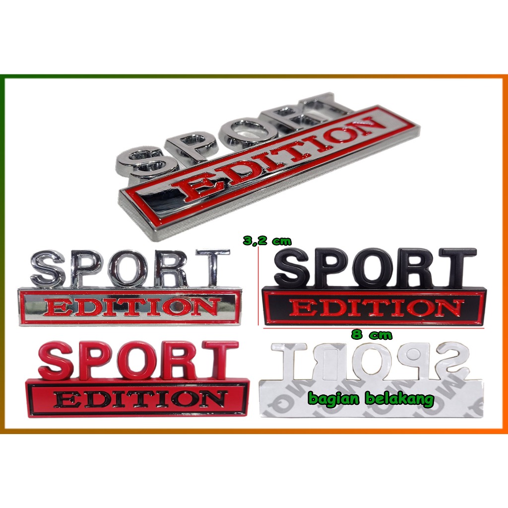 Jual Emblem logo Mobil Italy Sport Edition Bahan Besi Anti Karat Chrome ...
