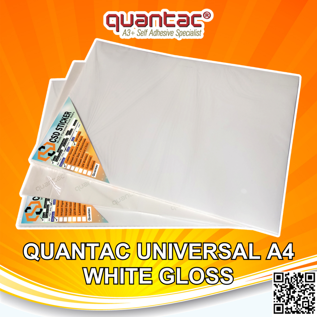 Jual QUANTAC UNIVERSAL Sticker Vinyl A4 Stiker Digital Print - REPACK ...