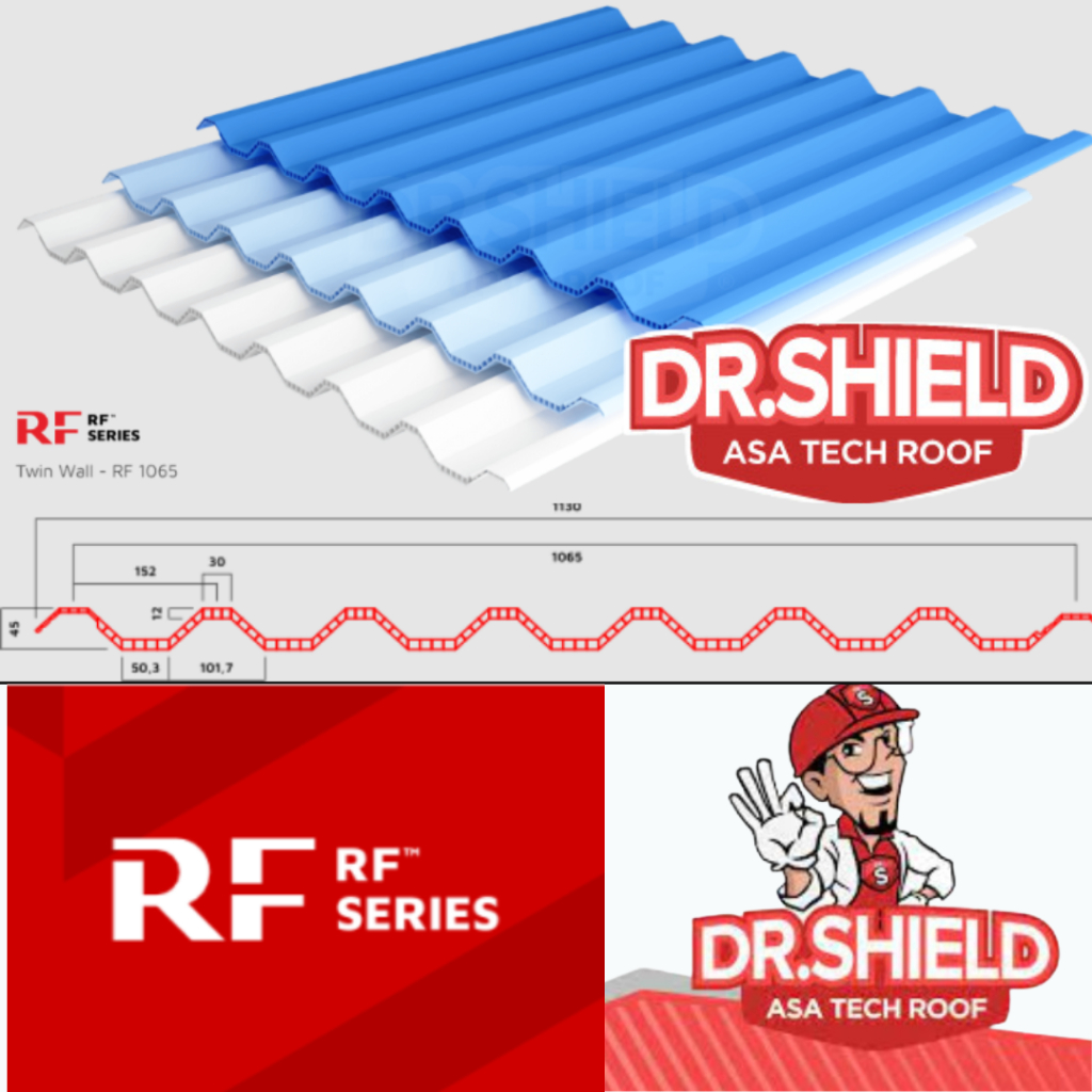 Jual Atap genteng UPVC dr Shield twinwall RF1065 | Shopee Indonesia