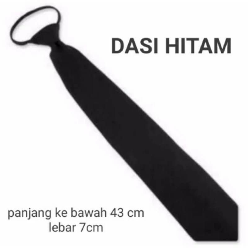 Jual Dasi Hitam Polos / Dasi Kerja Pria Wanita / Dasi Magang / Dasi ...