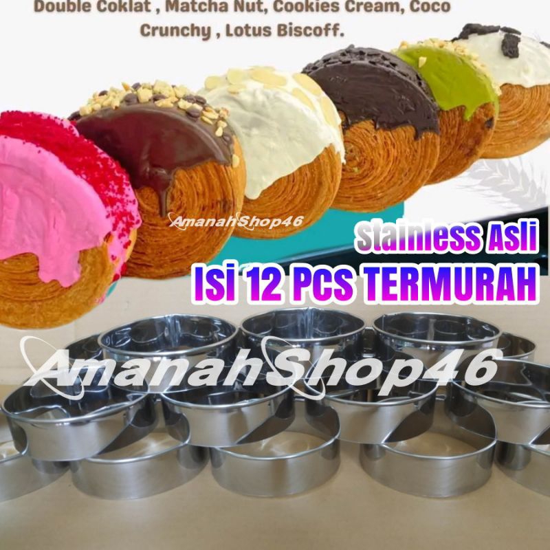 Jual 12 Pcs ring roti bulat Cromboloni Bomboloni / ring burger/ ring ...