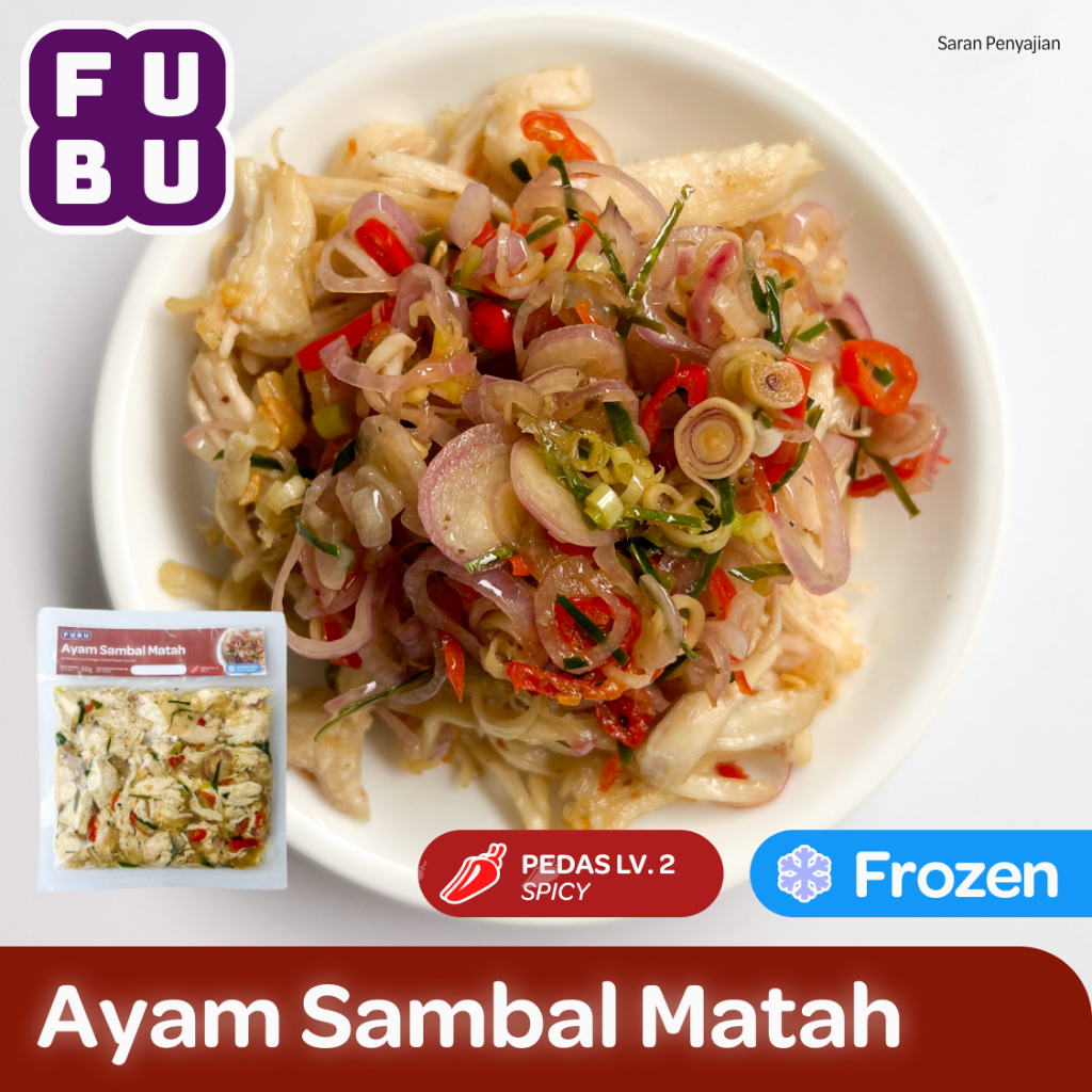 Jual FUBU Ayam Suwir Sambal Matah - Satu Porsi Lauk Instan Frozen Food ...