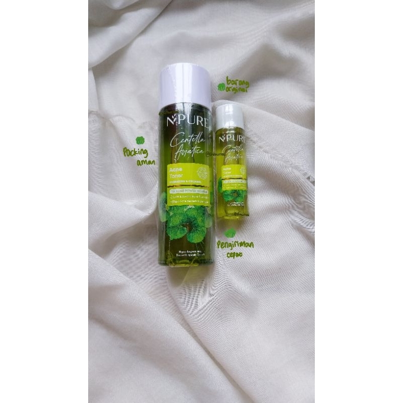 Jual npure toner 150ml dan 30ml centella asiatica skincare acne toner ...