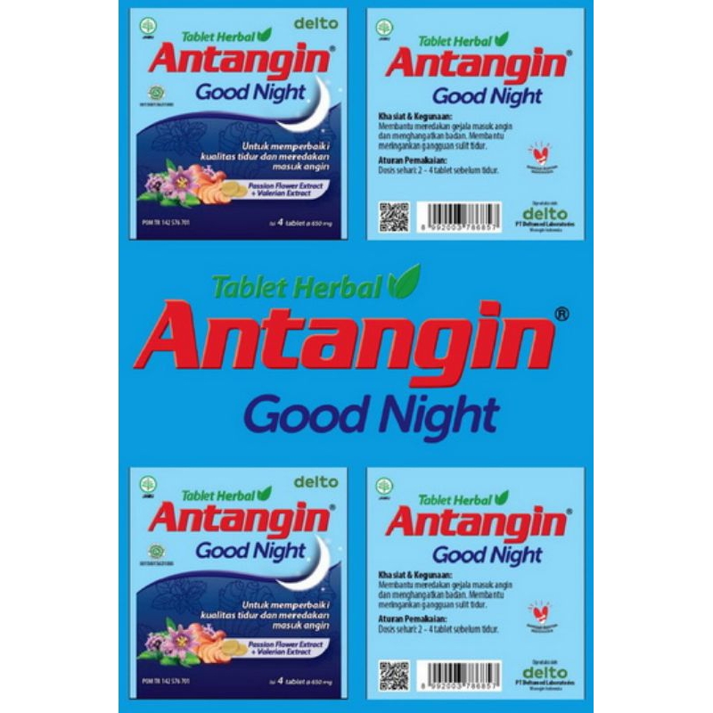 Jual antangin good night 4 tablet/strip & Antangin jahe merah 4 tablet ...