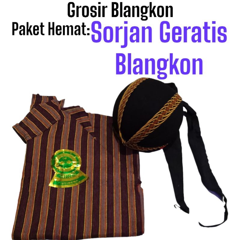 Jual Baju Adat Jawa Sorjan GERATIS Blangkon Samurai Kuning | Shopee ...