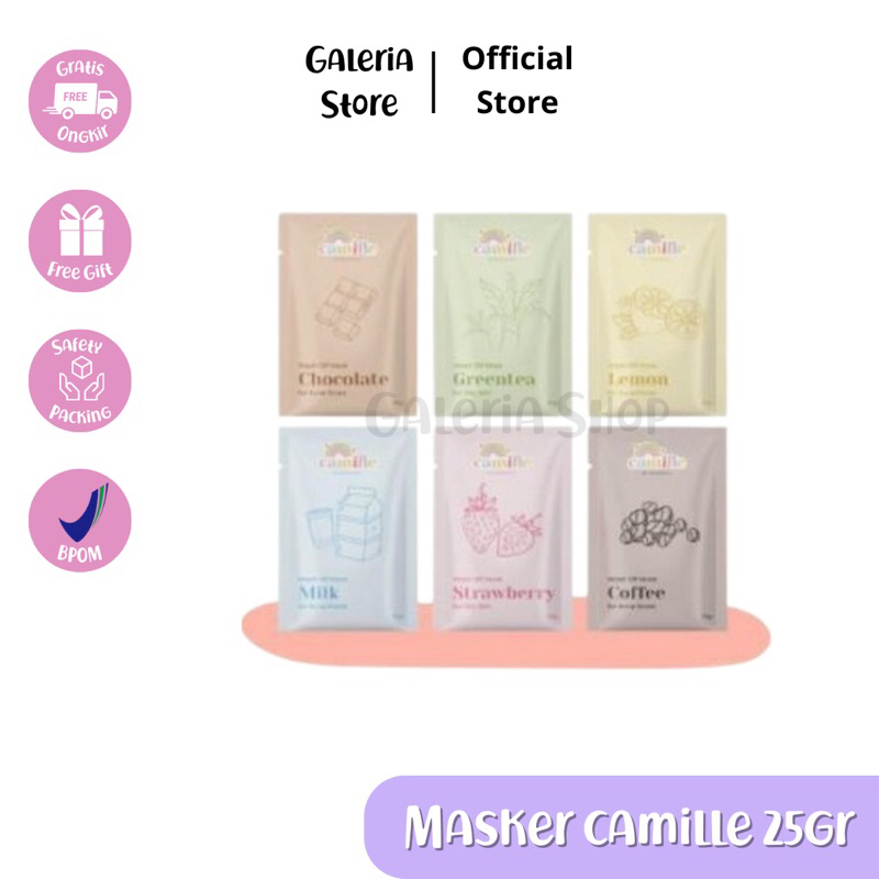 Jual (READY STOCK MASKER WASH OFF, FACEMIST CAMILLE) BPOM WASH OFF MASK CAMILE BEAUTE TRAVEL ...