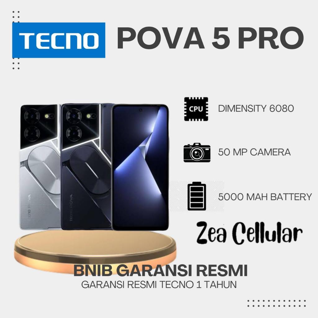 Jual Tecno Pova 5 Pro 5G Ram 8+8/256 D6080 120hz New Segel Garansi ...