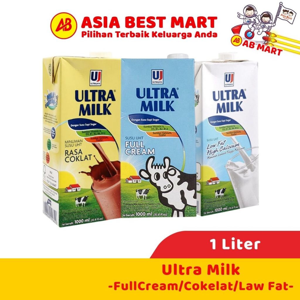 Jual Ultra Milk Full Cream Coklat Low Fat 1L / Susu Uht Cair | Shopee Indonesia