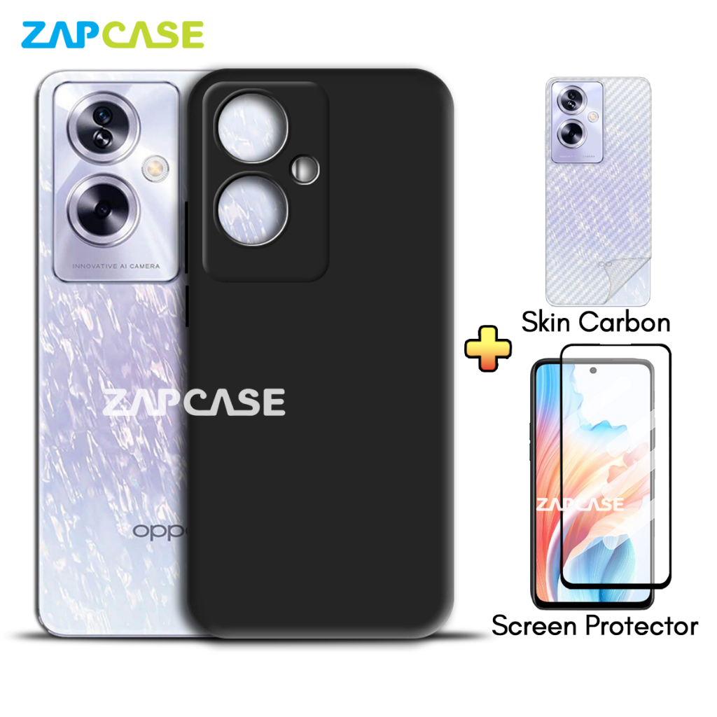 Jual Paket 3in1 Case Oppo A79 5G Casing Ultra Slim Matte Free Tempered ...