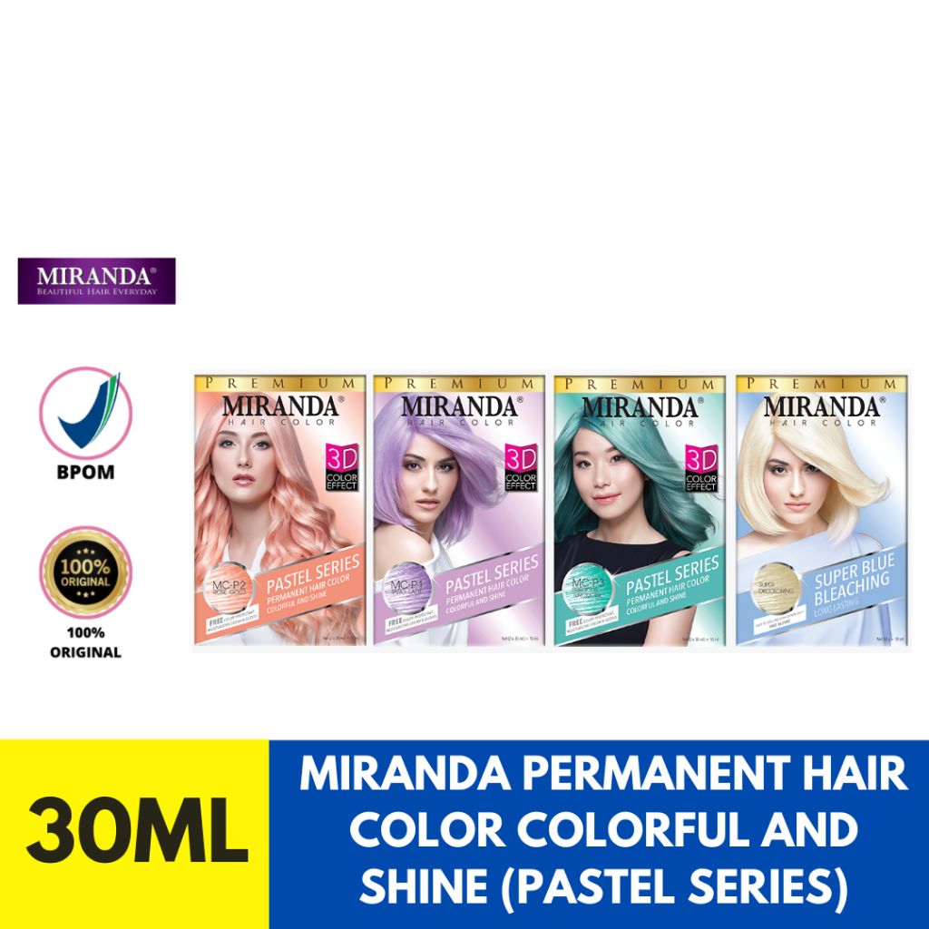 Jual Miranda Permanent Hair Color Pastel Series | Pewarna Rambut | Blue ...