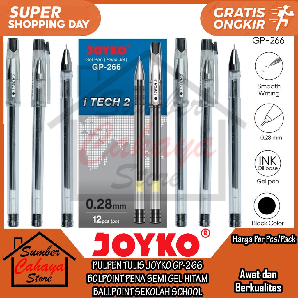 Jual PULPEN JOYKO GP-266 FRODO 0.28 MM BALLPEN CABUT BALL PEN PENA ...