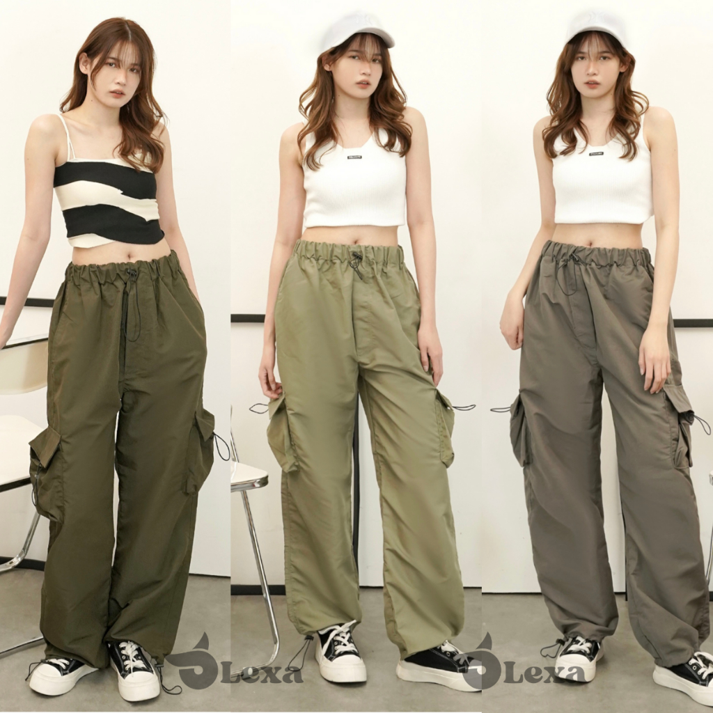 Jual OLEXA Pant - Celana Cargo Wanita - Celana Cargo Parasut Serut ...