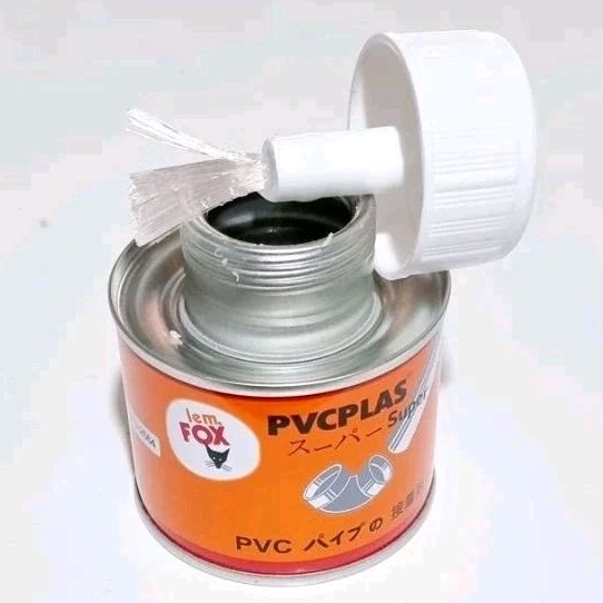Jual Lem pipa paralon pvc plass super kuas Fox 100 gram | Shopee Indonesia