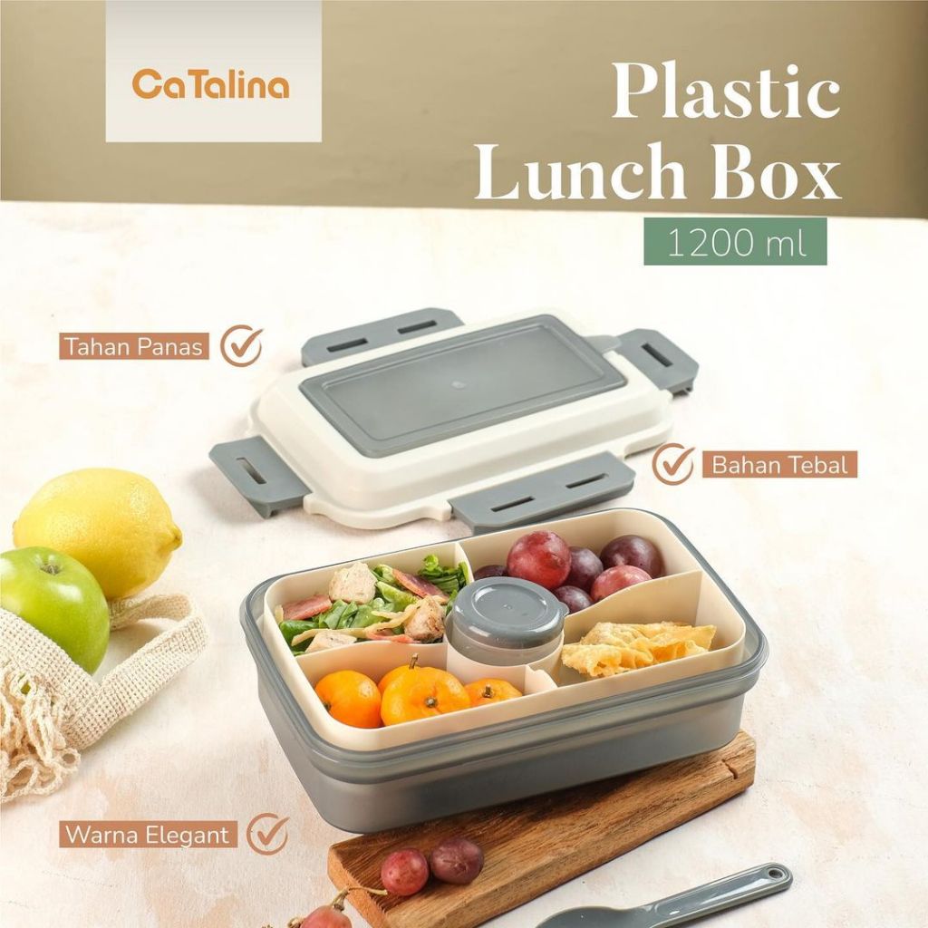 Jual CaTalina Lunch Box Kotak Makan Anak Sekat Rectangle Panjang BPA ...