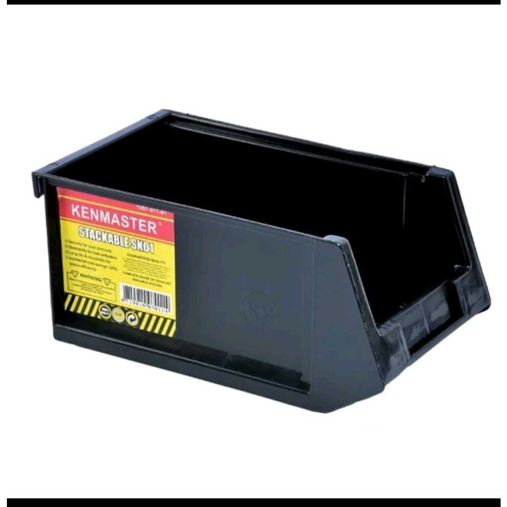 Jual STACKABLE KOTAK PLASTIK HITAM KENMASTER SK01 SERBAGUNA//RAK BAUT ...