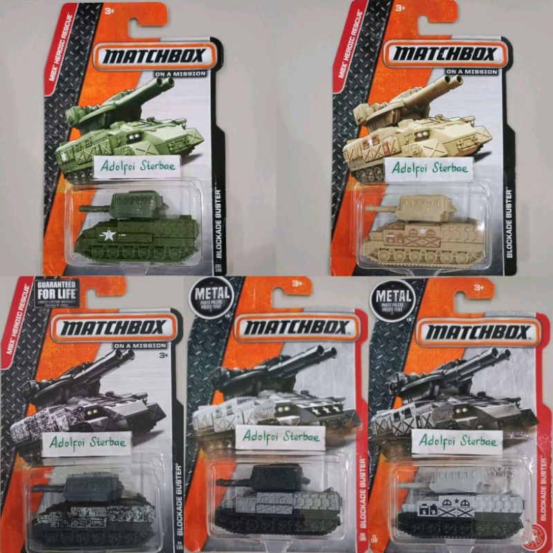 Jual matchbox blockade buster mbx heroic rescue star on a mission tank ...