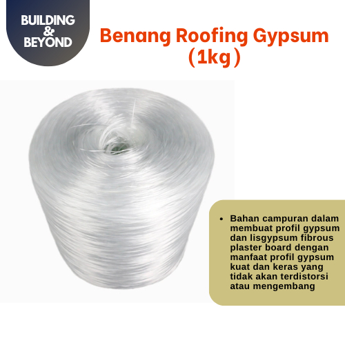 Jual BENANG SERAT FIBER ROOFING GYPSUM KILOAN UNTUK LIST GYPSUM 1KG ...