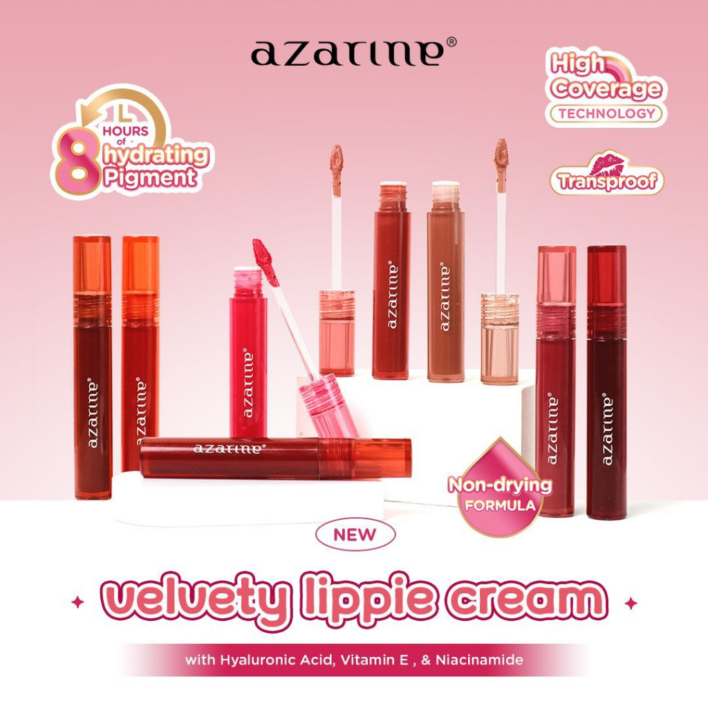 Jual Azarine x Red Velvet - Velvety Lip Cream Lightweight Lip Velvet ...