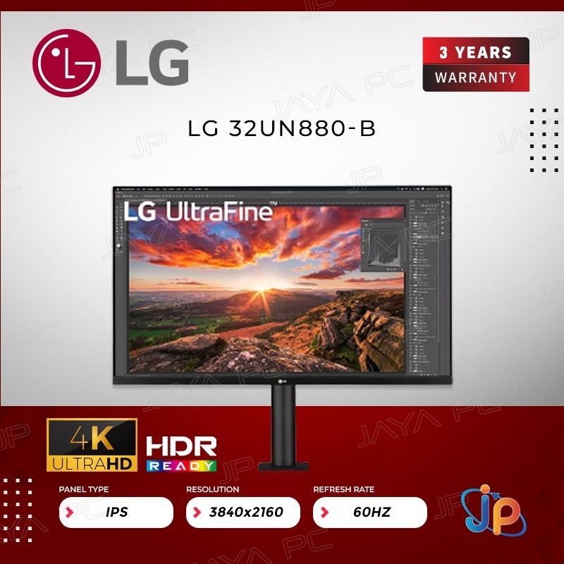 Jual Monitor LG LED IPS UltraFine 32UN880/ 32UN880-B - 4K UHD 32" Inch ...