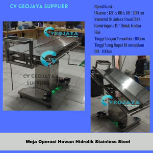 Jual Meja Operasi Veteriner Stainless Steel Hidrolik Meja Operasi Hewan ...