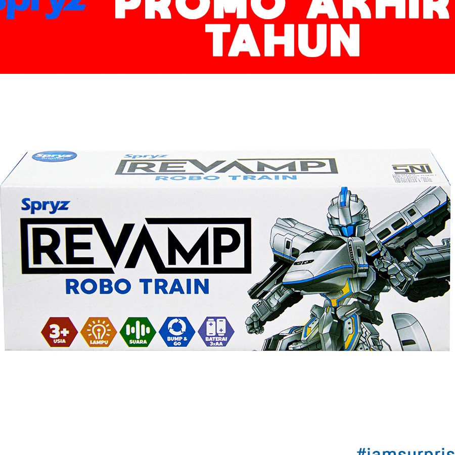Jual Mega Spryz Revamp Robo Train Mainan Kereta Yang Bisa Berubah ...