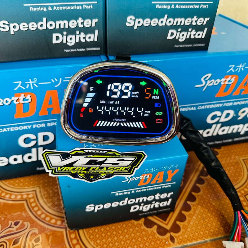 Jual speedometer CD DIGITAL RPM sudah SENSOR PNP BATOK CD cover CROM ...