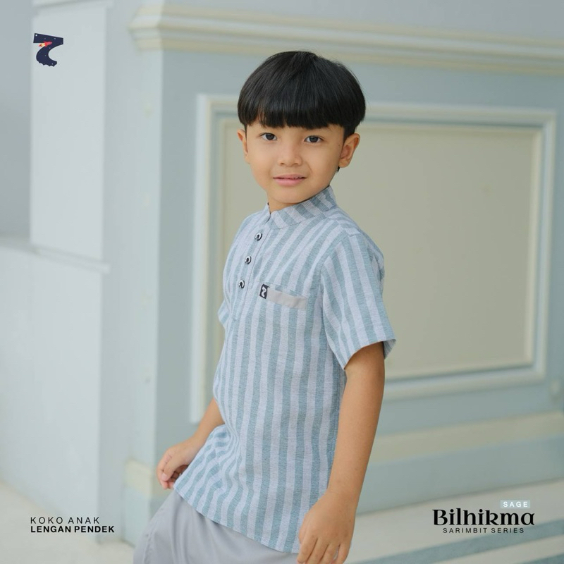 Jual Bilhikma Setelan Baju Kemeja Koko Anak Muslim | Sarcelko Salur Hasan | Shopee Indonesia