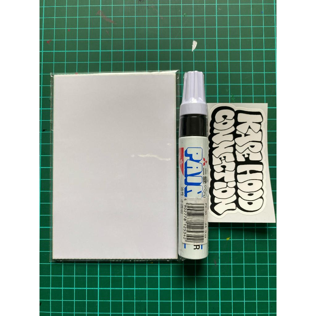 Jual Uni paint marker px-30 Black Free Blank Sticker Slap 20pcs ...