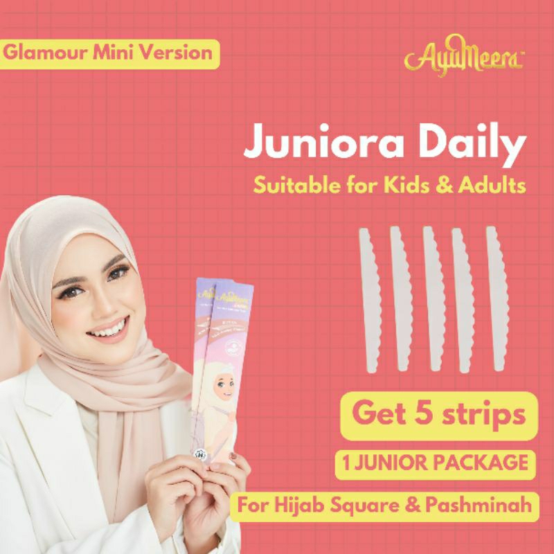 Jual Juniora Daily (BERISI 5 STRIP) Tape Hijab AyuMeera Membuat Hijab Melengkung Paripurna ...