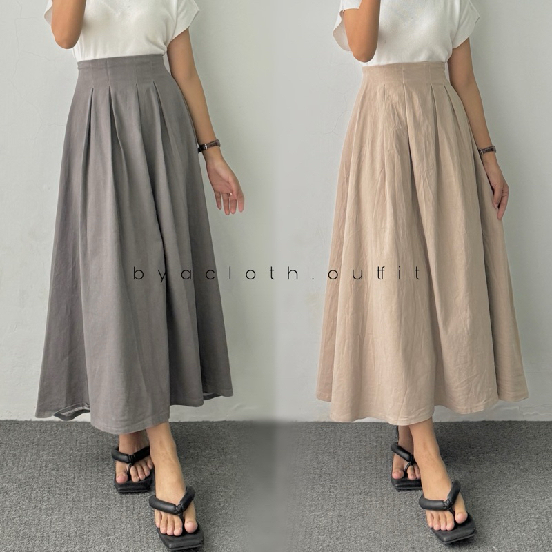 Jual BYACLOTH - Joy Skirt - Rok Flare Wanita - Rok Panjang Maxi Wanita ...