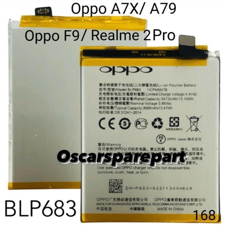 Jual BATRE BATERAI BAT OPPO F9/F9 PRO REALME 2 BLP683 | Shopee Indonesia