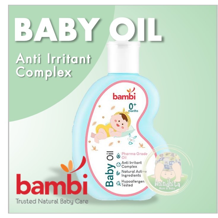 Jual BAMBI Baby Oil 100ml - With Chamomile & Anti Irritant Complex ...