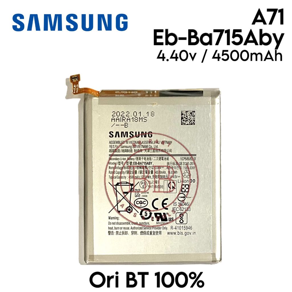 Jual Baterai Original 100% BT - EB-BA715ABY / Samsung Galaxy A71 / A715 / SM-A715F / SM-A715F/DS ...